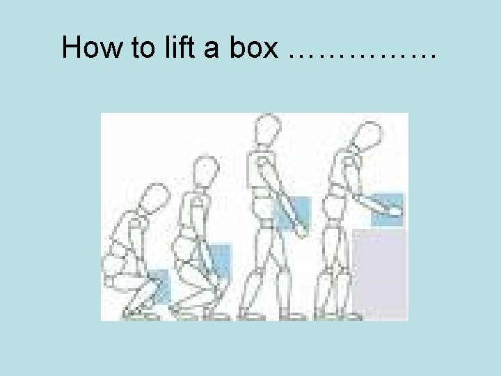 Manual Handling Objectives ALL OF YOU Will understand