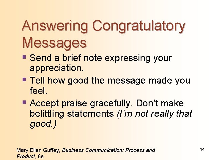 Chapter 8 Positive Letters and Messages Business Communication