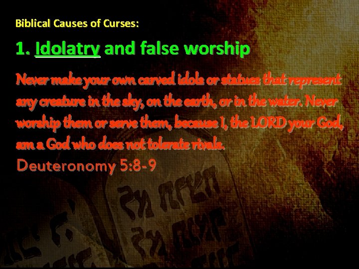 chapter 5 Victory Over GENERATIONAL CURSES Praise be