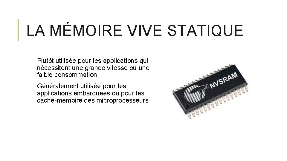 LA MMOIRE VIVE MMOIRE VIVE VS MMOIRE MORTE