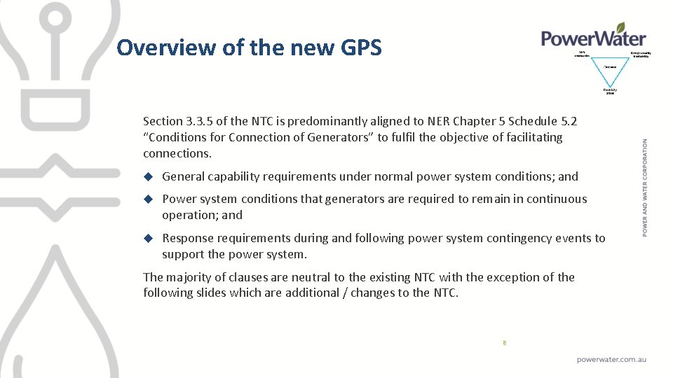 NTC v 4 0 Generator Performance Standards Information