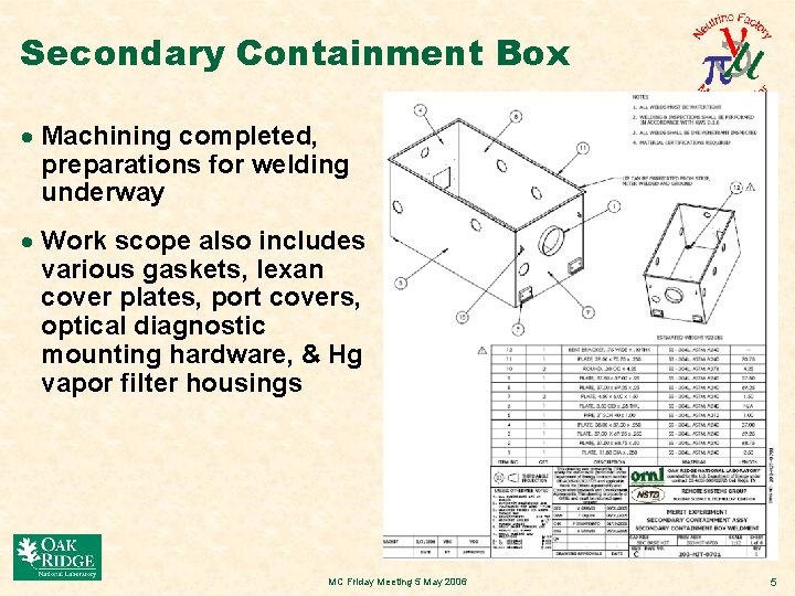 Hg Delivery System Fabrication Status V B Graves