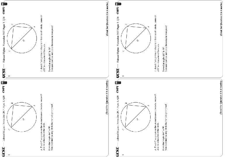 Circle Theorems Mixed Higher GCSE Questions These questions