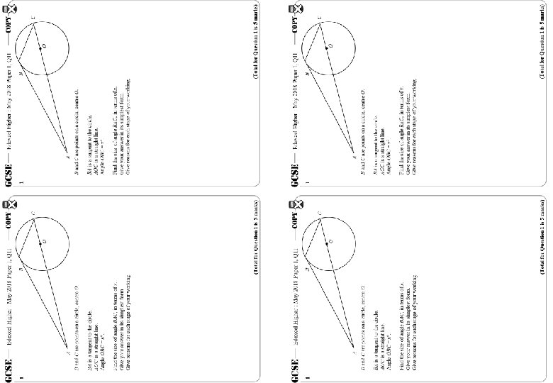 Circle Theorems Mixed Higher GCSE Questions These questions