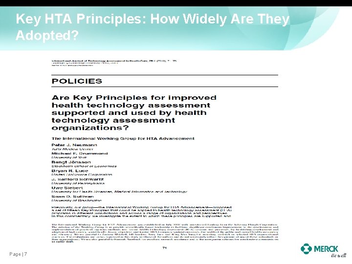 Health Technology Assessments and their Impact on Benefit