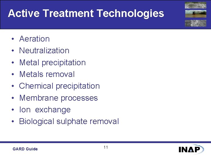 Treatment Overview Chapter 7 Present by Location Date