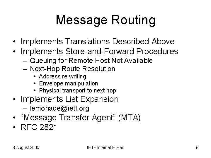 Internet EMail Eric Burger eburgerbrooktrout com Glenn Parsons