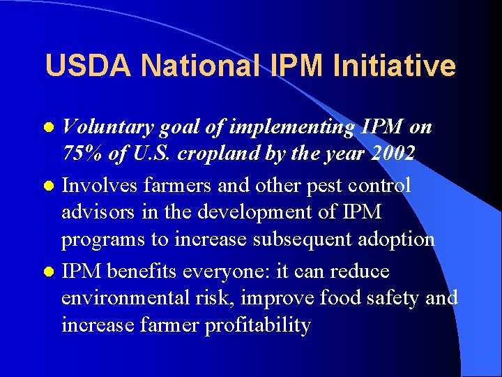 Core 4 Pest Management Joseph K Bagdon USDA