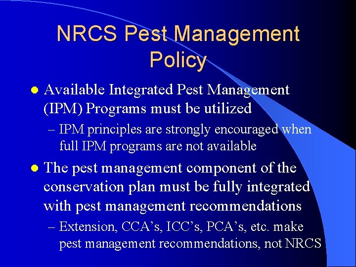 Core 4 Pest Management Joseph K Bagdon USDA