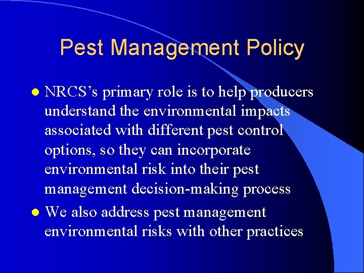 Core 4 Pest Management Joseph K Bagdon USDA