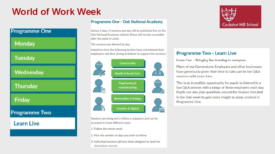 Virtual Work Experience Click on the pictures to