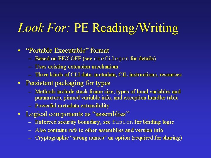 An overview of the SSCLI Distribution Mark Lewin