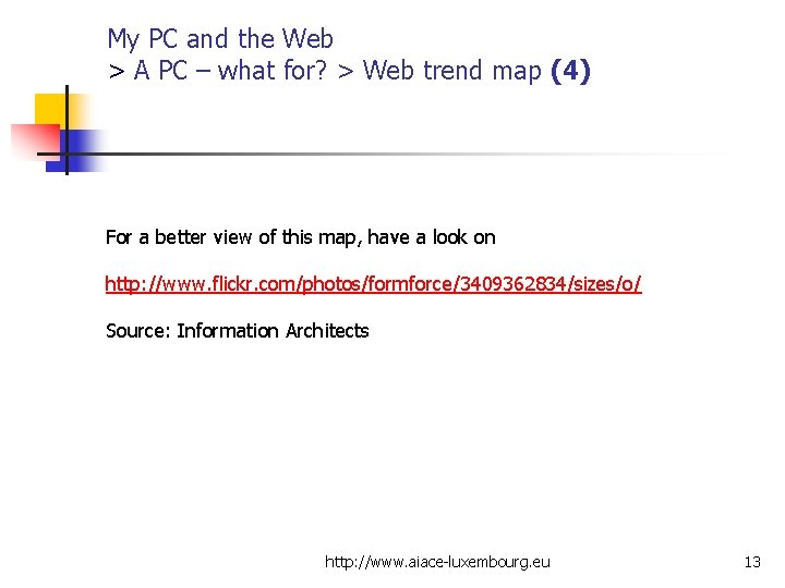 My PC and the Web Computing for seniors