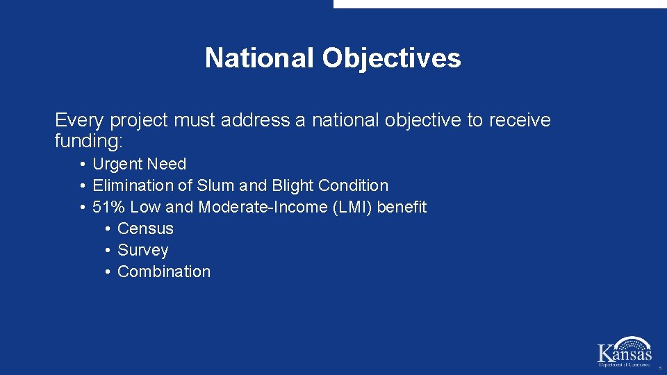 2022 CDBG General Application Guidelines Kansas Department of