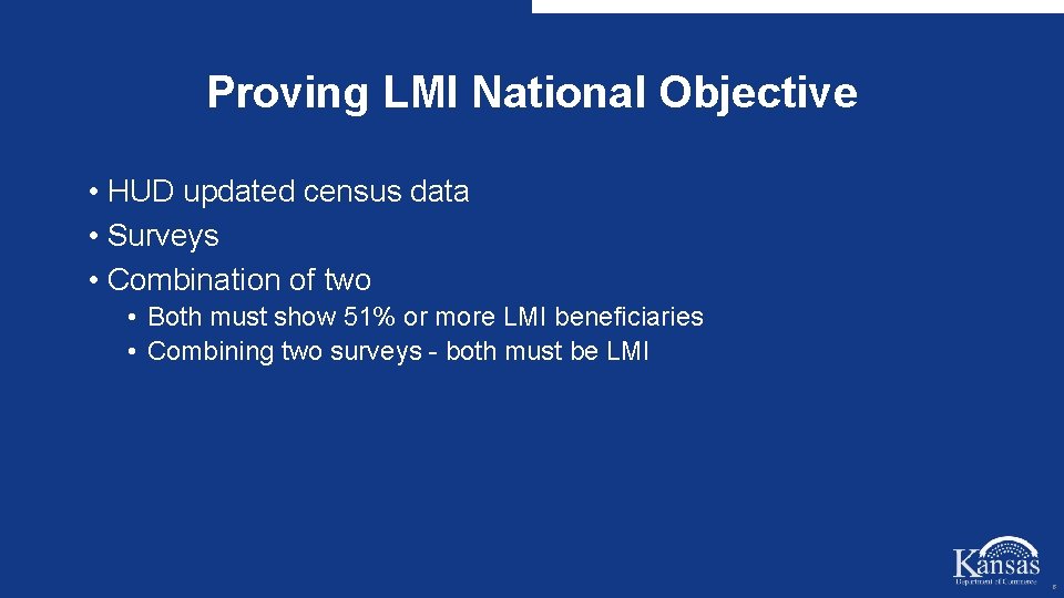 2022 CDBG General Application Guidelines Kansas Department of