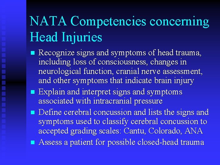 Evaluation and Management of Head Injuries in Sports