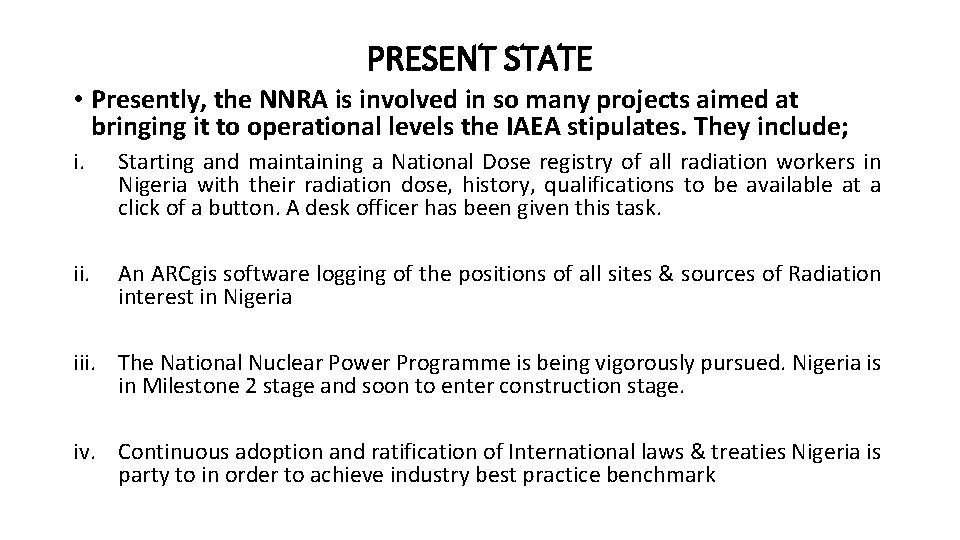 Brief Overview of The Nigerian Nuclear Regulatory Authority