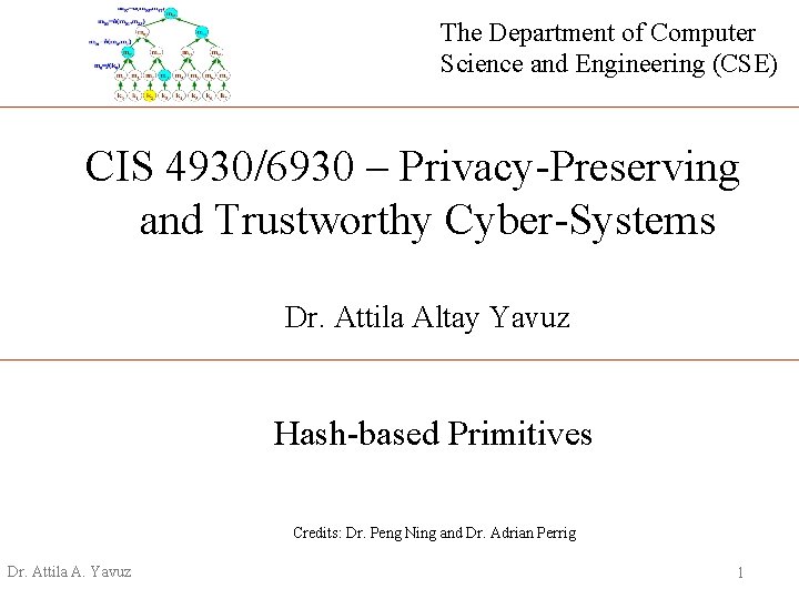 The Department of Computer Science and Engineering CSE