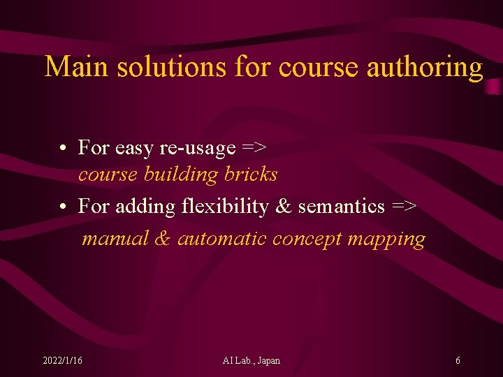 Concept mapping for Subject Linking in a WWW