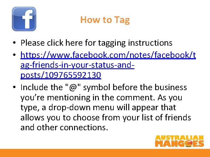 Facebook Instagram Instructions Please click here for an