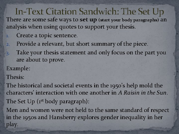 How to Make an Intext Citation Sandwich Information