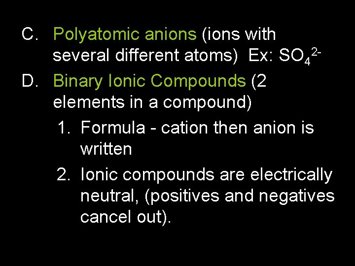 Section 8 3 Names and Formulas for Ionic