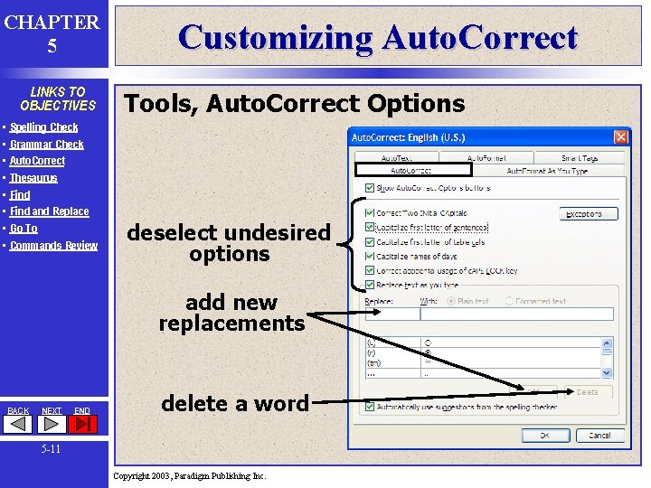 Chapter 5 CHAPTER 5 LINKS TO OBJECTIVES Spelling