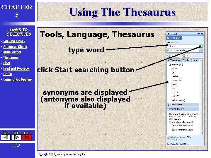 Chapter 5 CHAPTER 5 LINKS TO OBJECTIVES Spelling