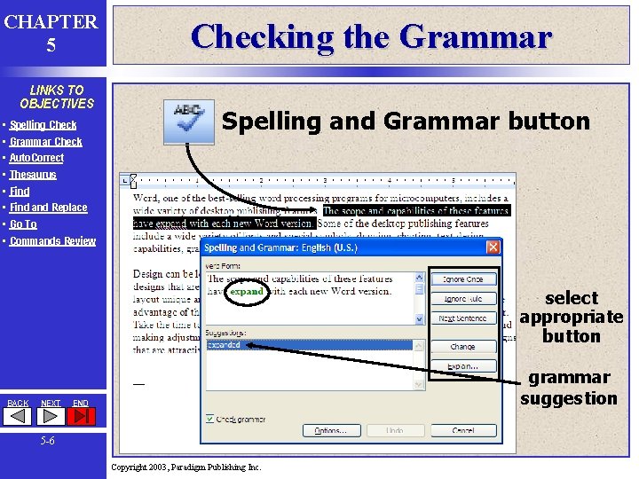 Chapter 5 CHAPTER 5 LINKS TO OBJECTIVES Spelling