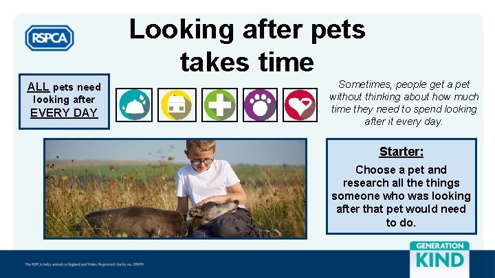Looking after pets takes time ALL pets need