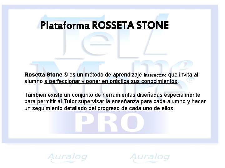 Mi programa de formacin Rosetta Stone Andrs Blanco