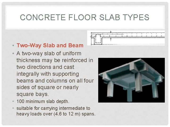 ARCH 205 BUILDING CONSTRUCTION FLOOR ROOF SYSTEMS UPPER