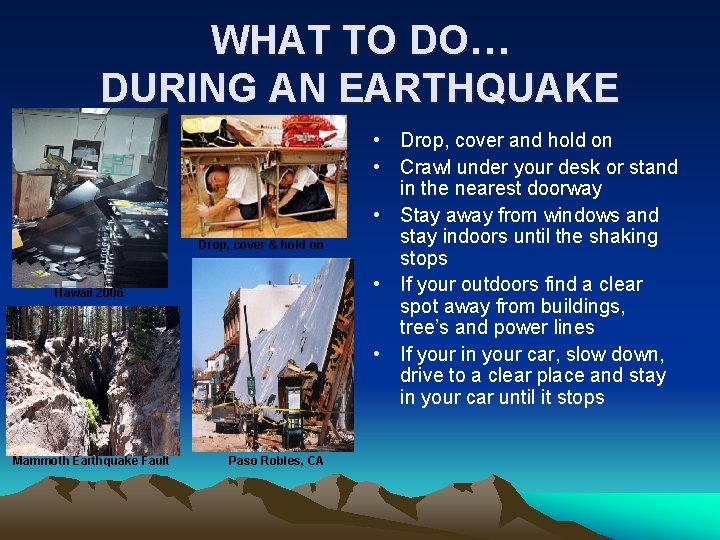 Safety Meeting Earthquake Safety EDM Services Inc September