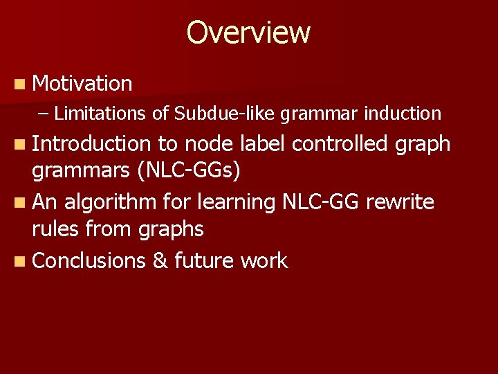Induction of Node Label Controlled Graph Grammar Rules