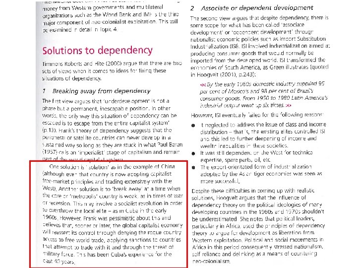 Dependency Theories Lesson 1 Learning Outcomes Learning Outcome
