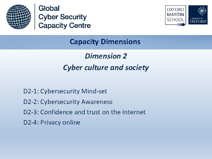 Global Cyber Security Capacity Maturity Model CMM WSIS