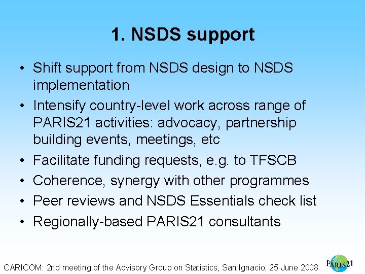 How can PARIS 21 help Presentation by PARIS