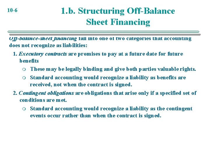 10 1 Chapter 10 Liabilities OffBalancesheet Financing Leases