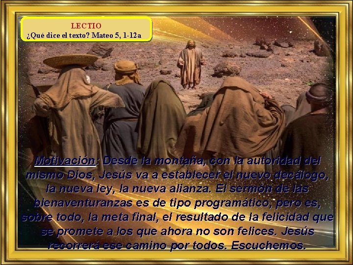 Mateo 5 1 12 a LECTIO DIVINA SOLEMNIDAD