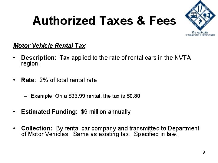 The Northern Virginia Transportation Authority Implementation of HB