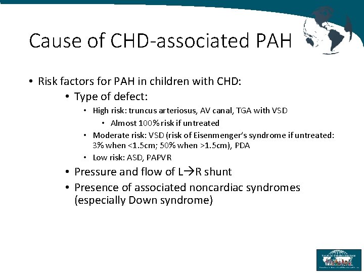 Pulmonary Hypertension in Congenital Heart Disease Greg Latham