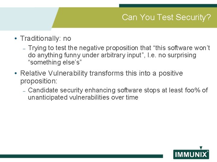 Relative Vulnerability An Empirical Assurance Metric Crispin Cowan
