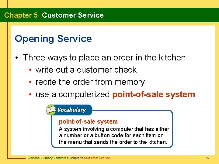 Chapter 5 Customer Service Section 5 1 Service