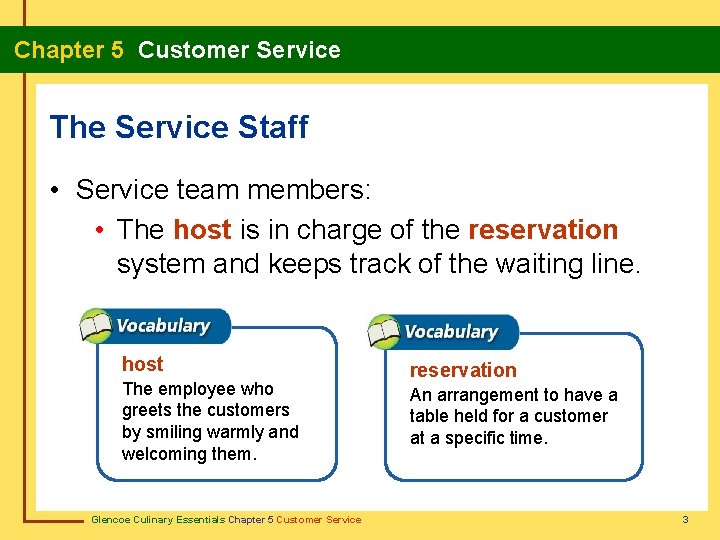 Chapter 5 Customer Service Section 5 1 Service