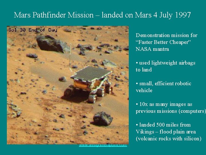 Surface Exploration of Mars www assignmentpoint com Surface