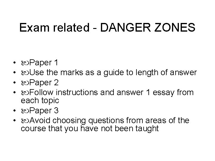 IB Exam Review Tips Revision sorting your material