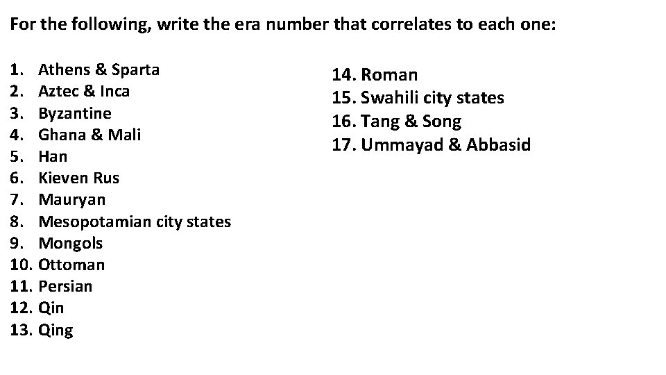 Dont worry this isnt a quiz ANumber 1