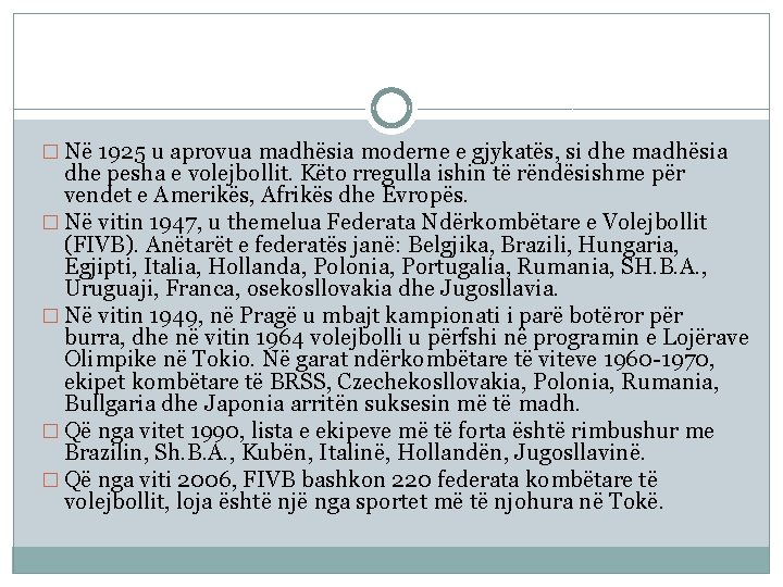 Volejbolli PROF BURIM KOVAI Volejboll nga anglishtja breshri