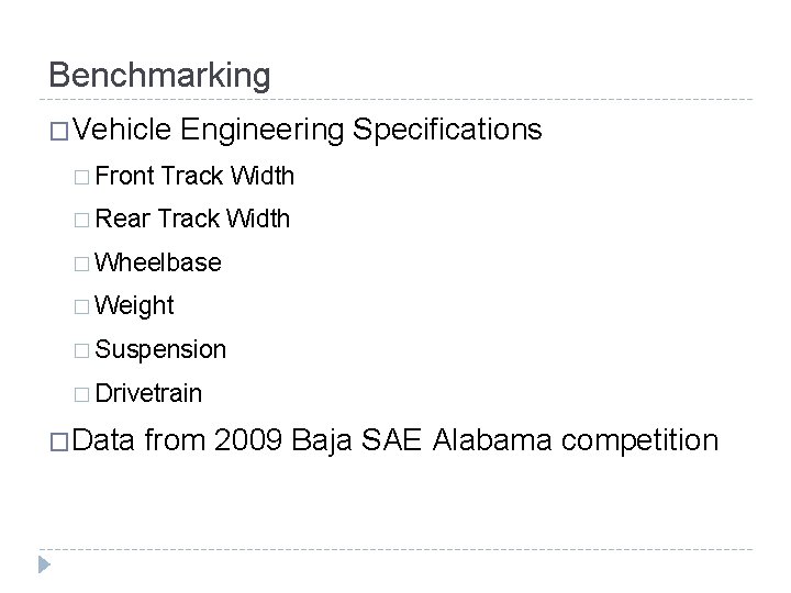 BAJA SAE 2010 Conceptual Design Review Statement of