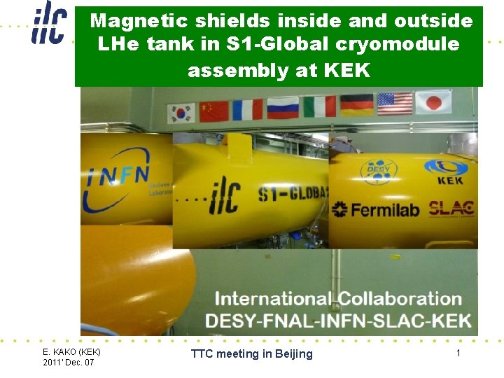 Magnetic shields inside and outside LHe tank in